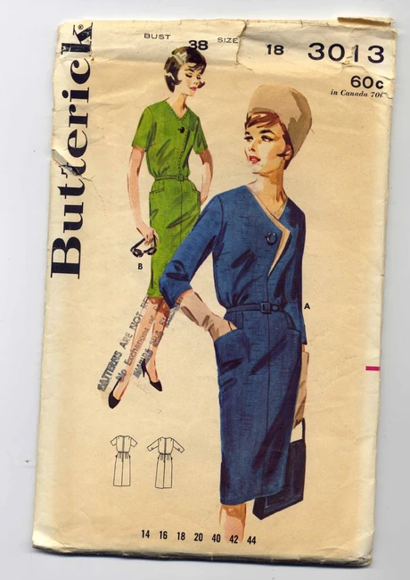 Butterick 3013 A | Vintage Sewing Patterns | Fandom