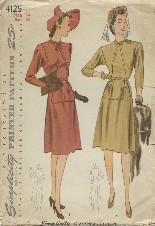 Simplicity 4125 B | Vintage Sewing Patterns | Fandom