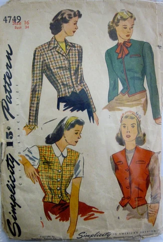 Simplicity 4749 | Vintage Sewing Patterns | Fandom