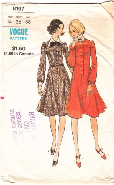 Vogue 8197 A | Vintage Sewing Patterns | Fandom