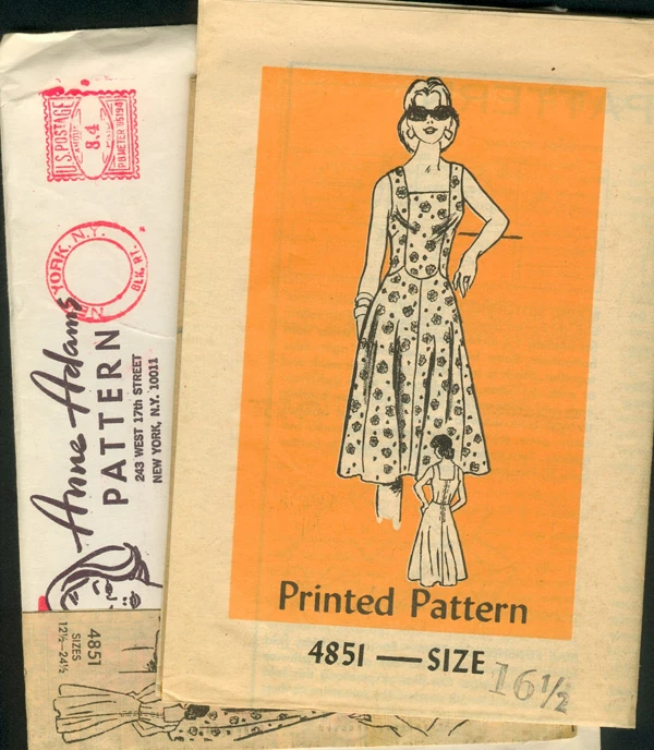 Anne Adams 4851 | Vintage Sewing Patterns | Fandom