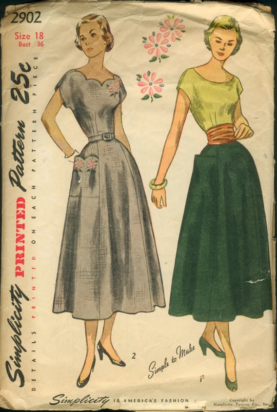 Simplicity 2902 | Vintage Sewing Patterns | Fandom