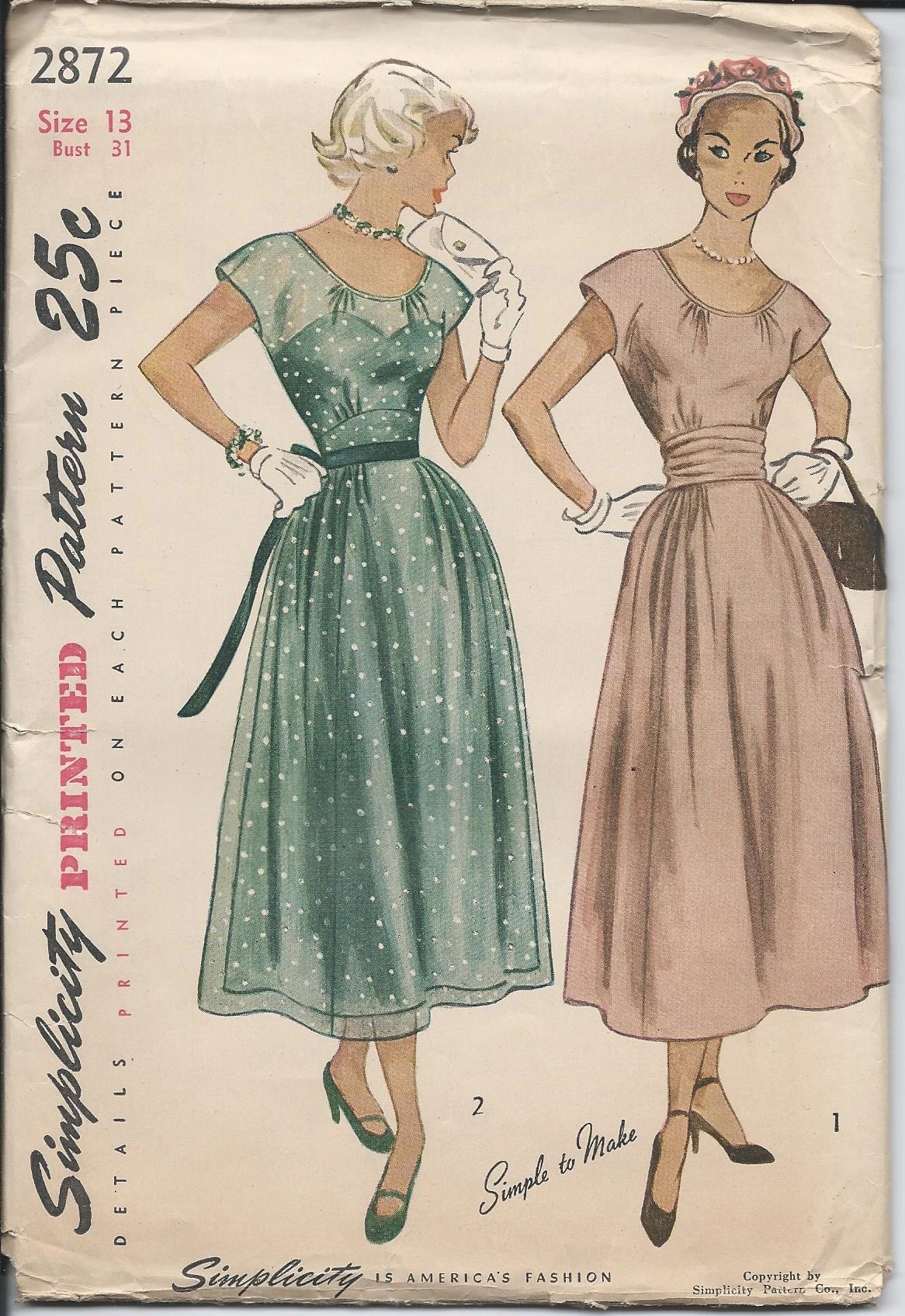 Simplicity 2872 | Vintage Sewing Patterns | Fandom
