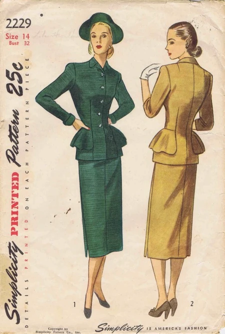 Simplicity 2229 B | Vintage Sewing Patterns | Fandom