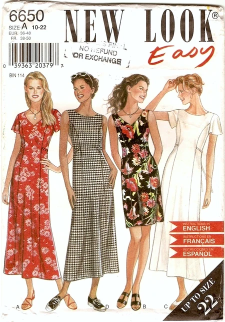 New Look 6650 A | Vintage Sewing Patterns | Fandom