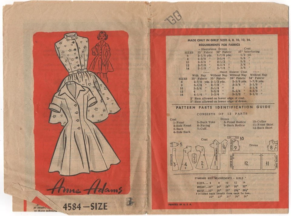 Anne Adams 4584 B | Vintage Sewing Patterns | Fandom
