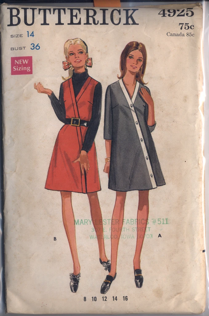 Butterick 4925 | Vintage Sewing Patterns | Fandom