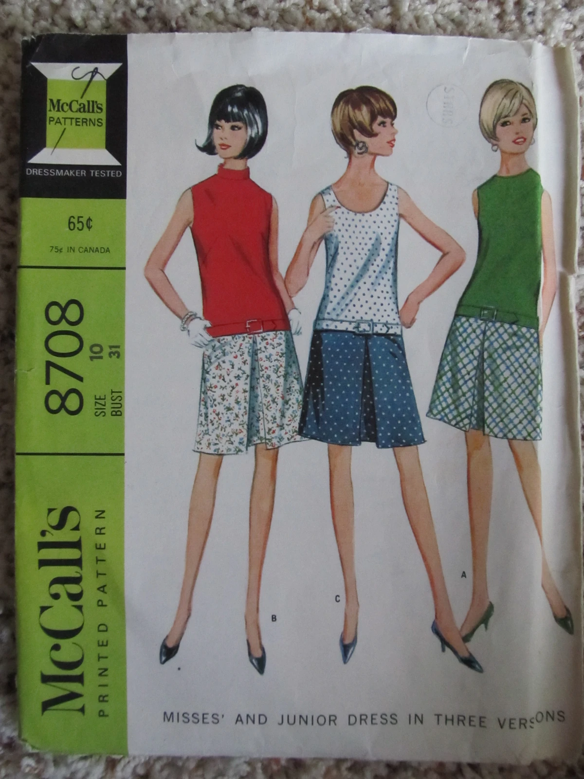 McCall's 8708 B | Vintage Sewing Patterns | Fandom