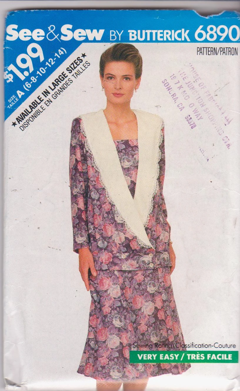 Butterick 6890 B | Vintage Sewing Patterns | Fandom