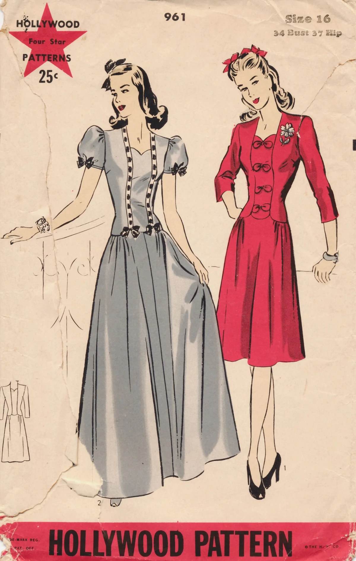 Hollywood 961 A | Vintage Sewing Patterns | Fandom