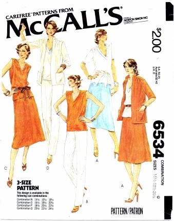 McCall's 6534 | Vintage Sewing Patterns | Fandom