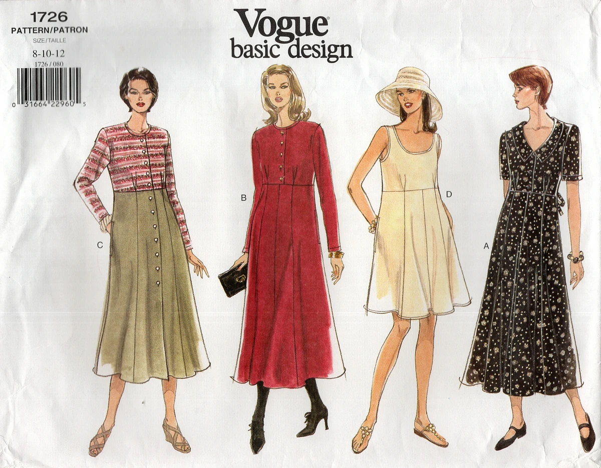 Vogue 1726 B | Vintage Sewing Patterns | Fandom