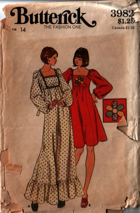 Butterick 3982 | Vintage Sewing Patterns | Fandom