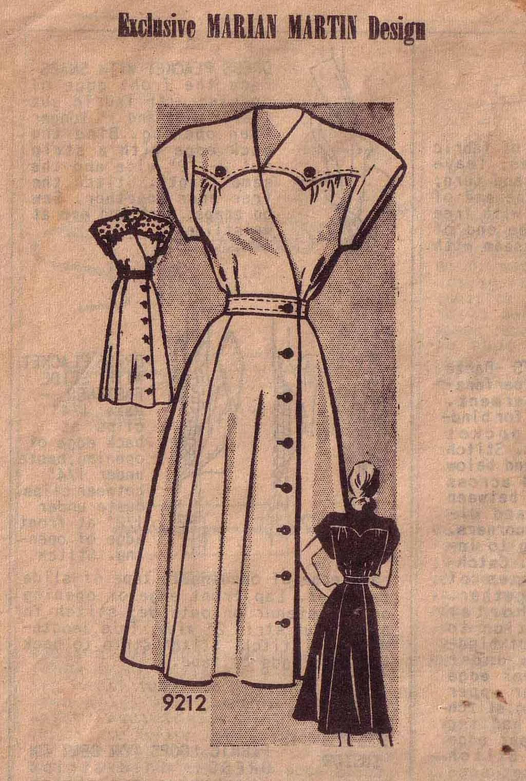Marian Martin 9212 A | Vintage Sewing Patterns | Fandom