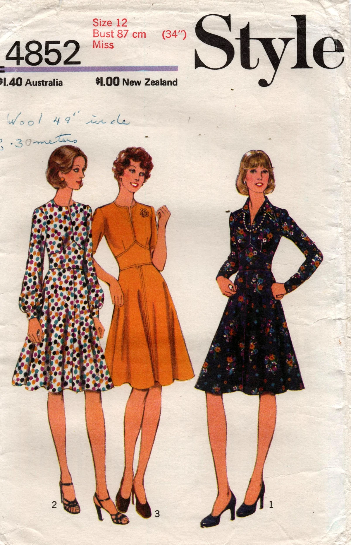 Style 4852 A | Vintage Sewing Patterns | Fandom