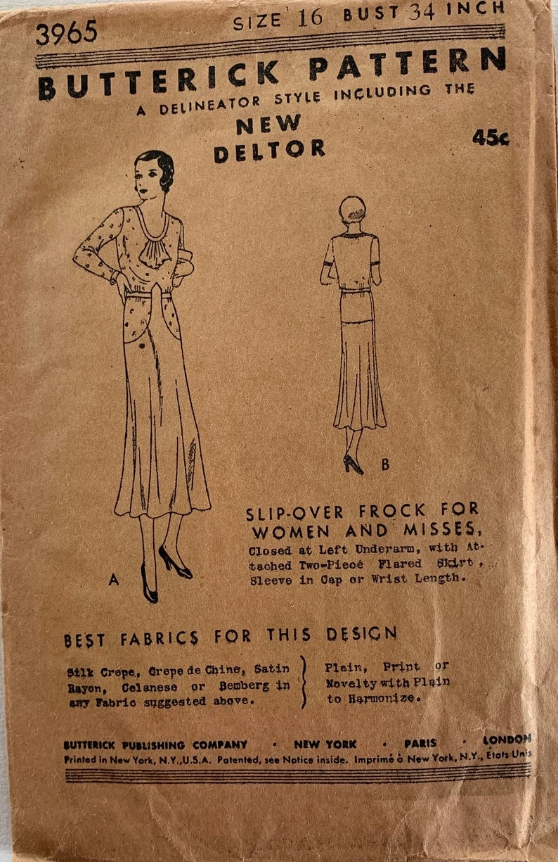 Butterick 3965 D | Vintage Sewing Patterns | Fandom