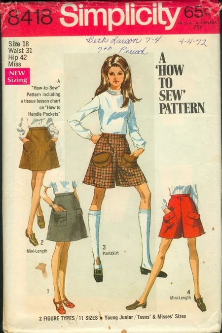 Simplicity 8418 | Vintage Sewing Patterns | Fandom