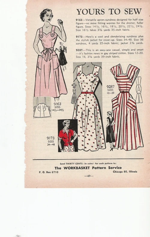 Workbasket 9163 | Vintage Sewing Patterns | Fandom