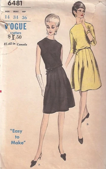 Vogue 6481 | Vintage Sewing Patterns | Fandom