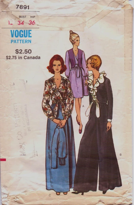 Vogue 7891 A | Vintage Sewing Patterns | Fandom
