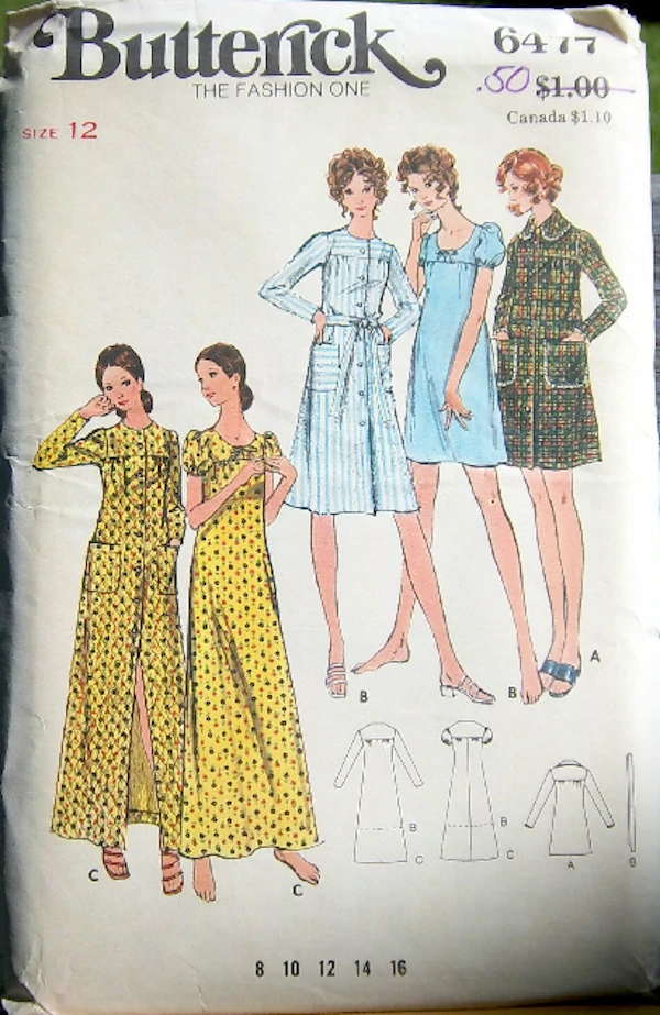 Butterick 6477 | Vintage Sewing Patterns | Fandom