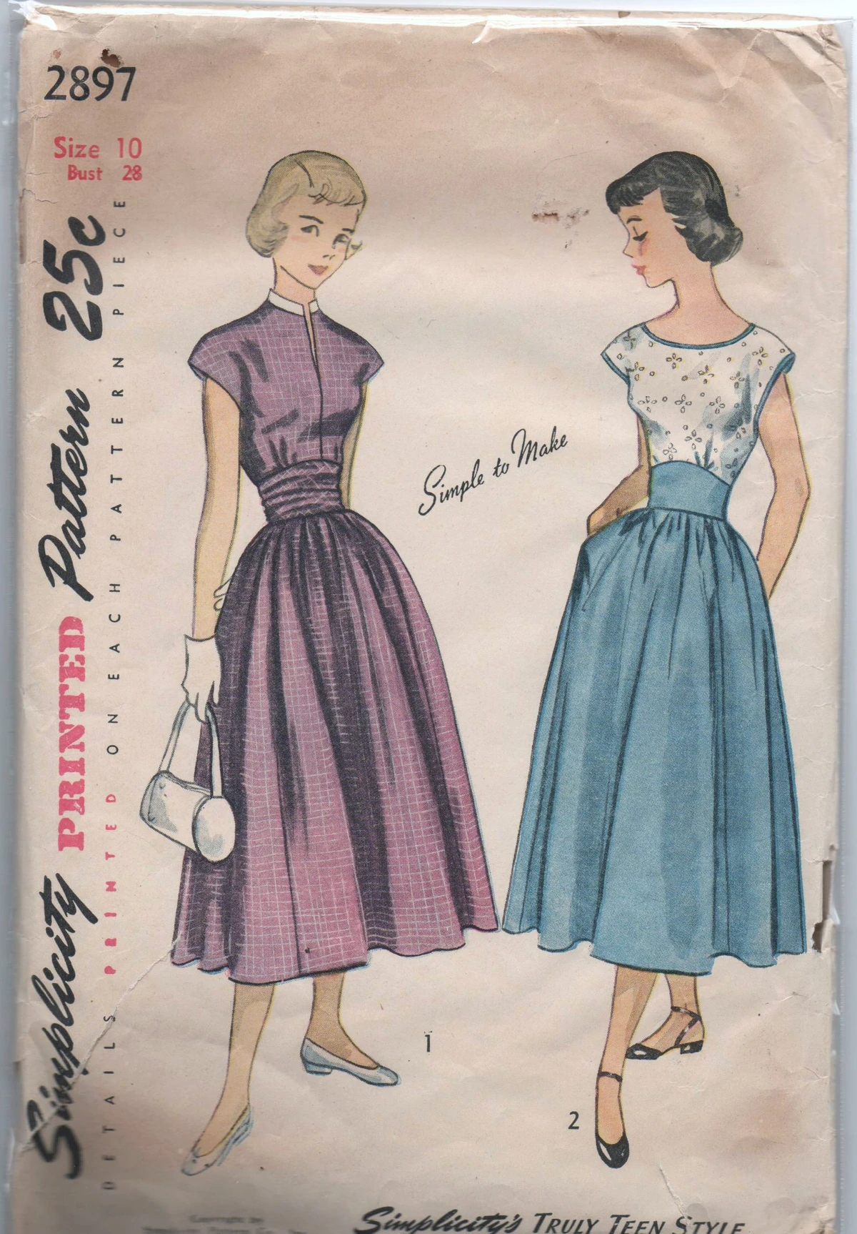 Simplicity 2897 A | Vintage Sewing Patterns | Fandom
