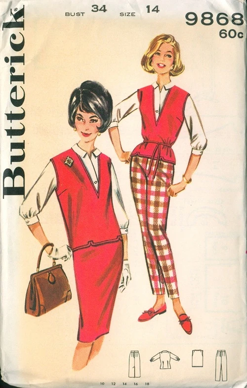 Butterick 9868 | Vintage Sewing Patterns | Fandom