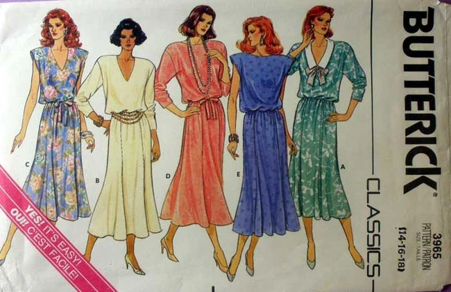 Butterick 3965 C | Vintage Sewing Patterns | Fandom