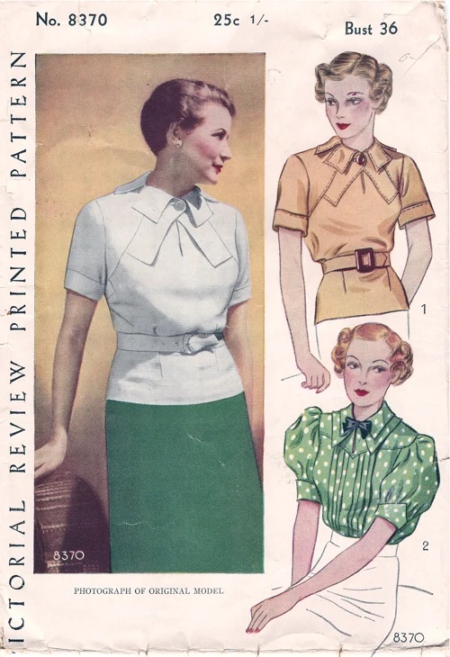 Pictorial Review 8370 | Vintage Sewing Patterns | Fandom