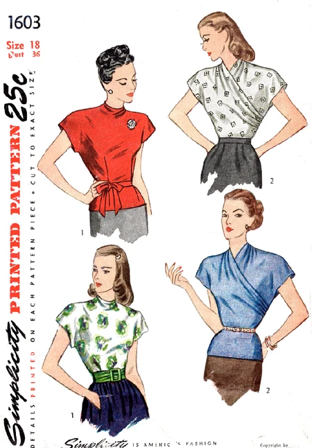 Simplicity 1603 | Vintage Sewing Patterns | Fandom