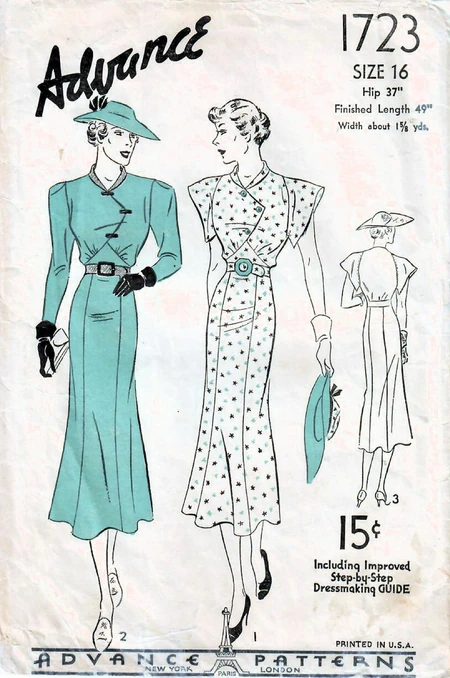 Advance 1723 | Vintage Sewing Patterns | Fandom
