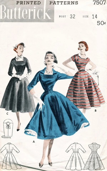 Butterick 7507 | Vintage Sewing Patterns | Fandom