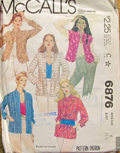 McCall's 6876 | Vintage Sewing Patterns | Fandom