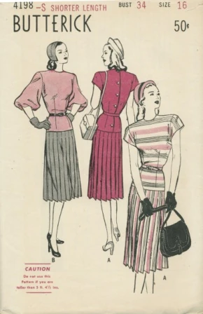 Butterick 4198-S | Vintage Sewing Patterns | Fandom