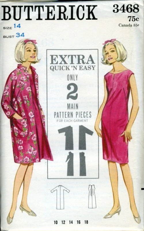 Butterick 3468 A | Vintage Sewing Patterns | Fandom