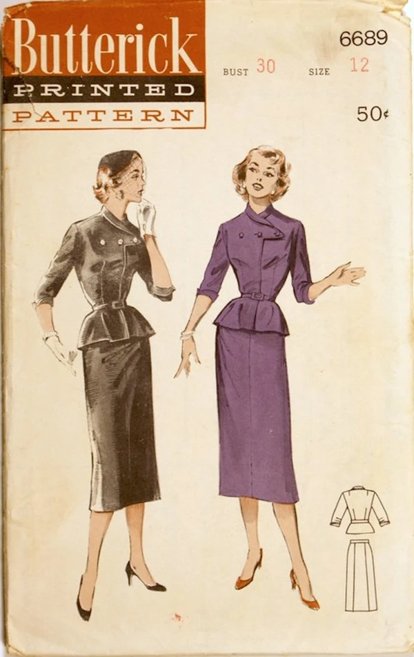 Butterick 6689 A | Vintage Sewing Patterns | Fandom