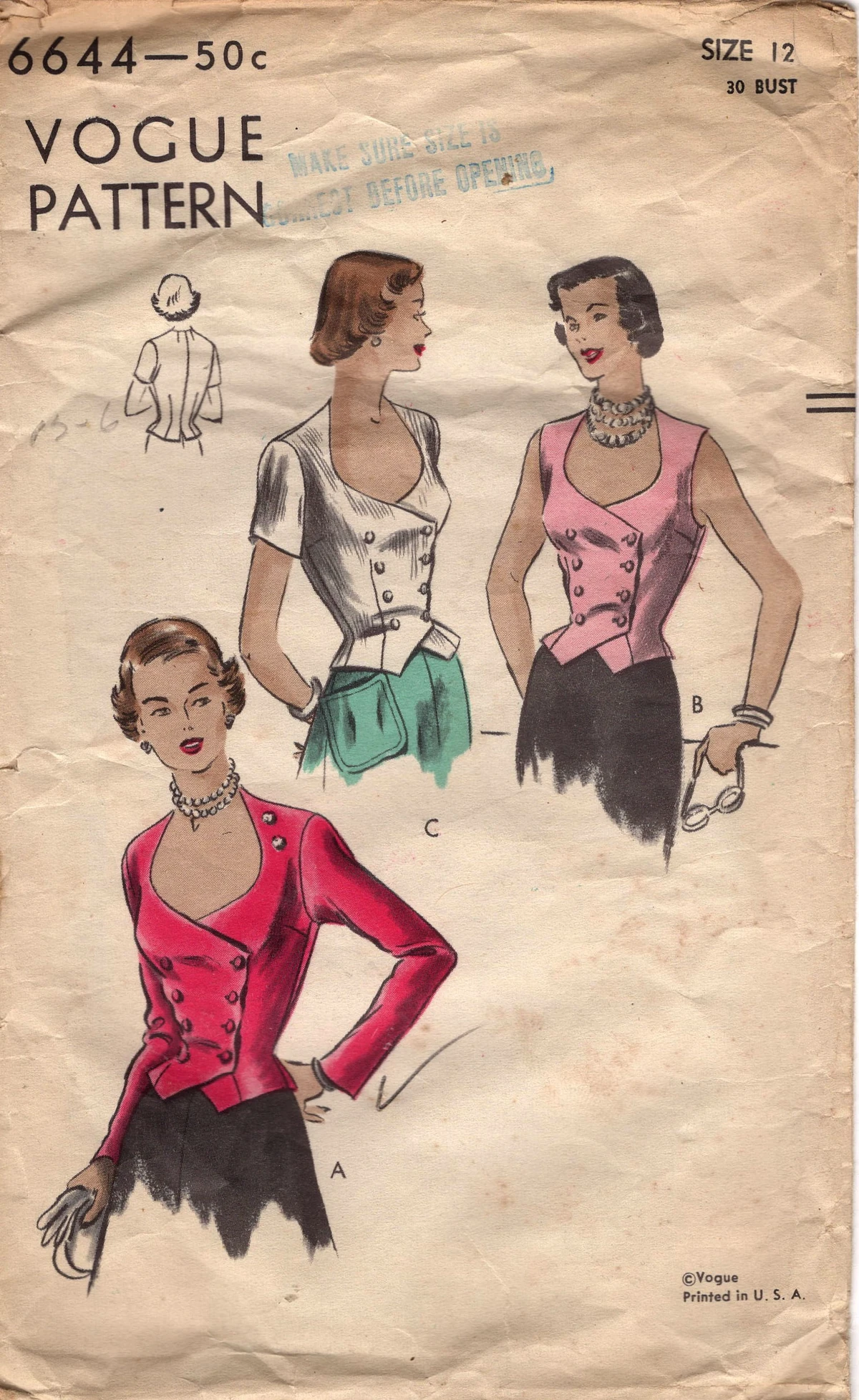 Vogue 6644 A | Vintage Sewing Patterns | Fandom