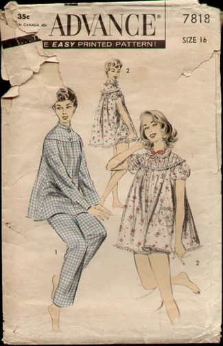Advance 7818 | Vintage Sewing Patterns | Fandom