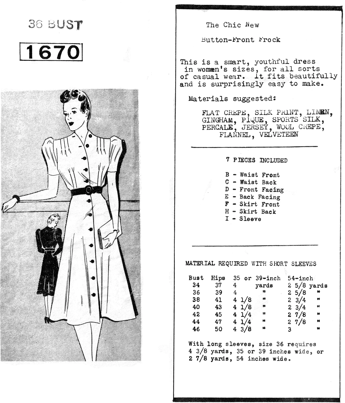 Mail Order 1670 | Vintage Sewing Patterns | Fandom