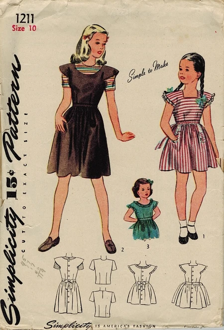 Simplicity 1211 | Vintage Sewing Patterns | Fandom