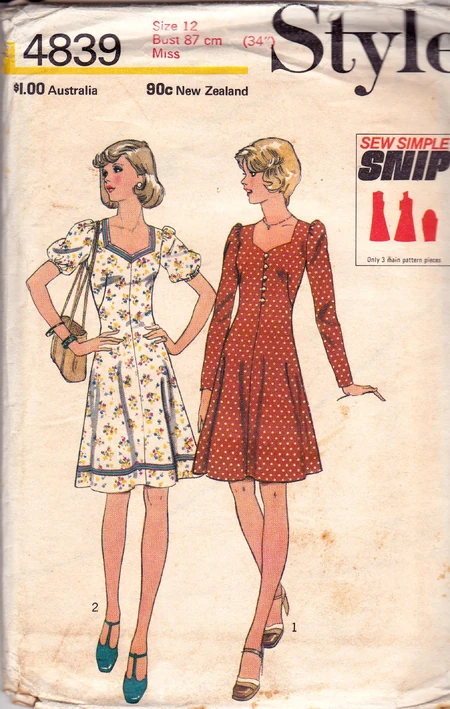 Style 4839 A | Vintage Sewing Patterns | Fandom