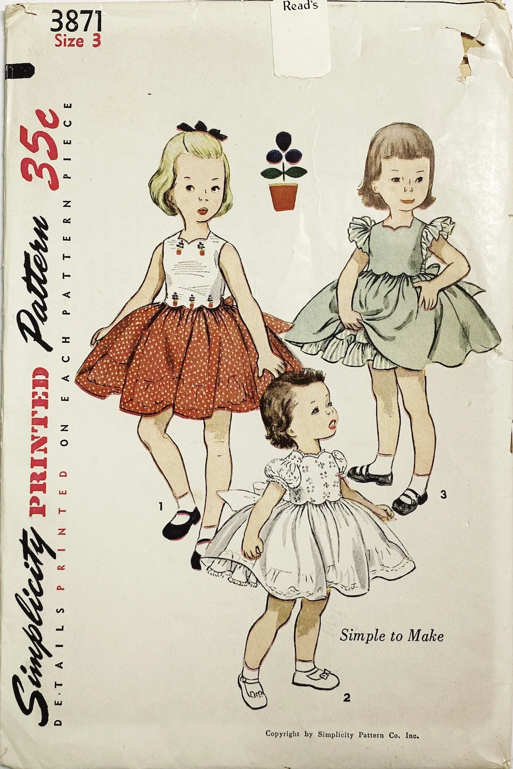 Simplicity 3871 A | Vintage Sewing Patterns | Fandom