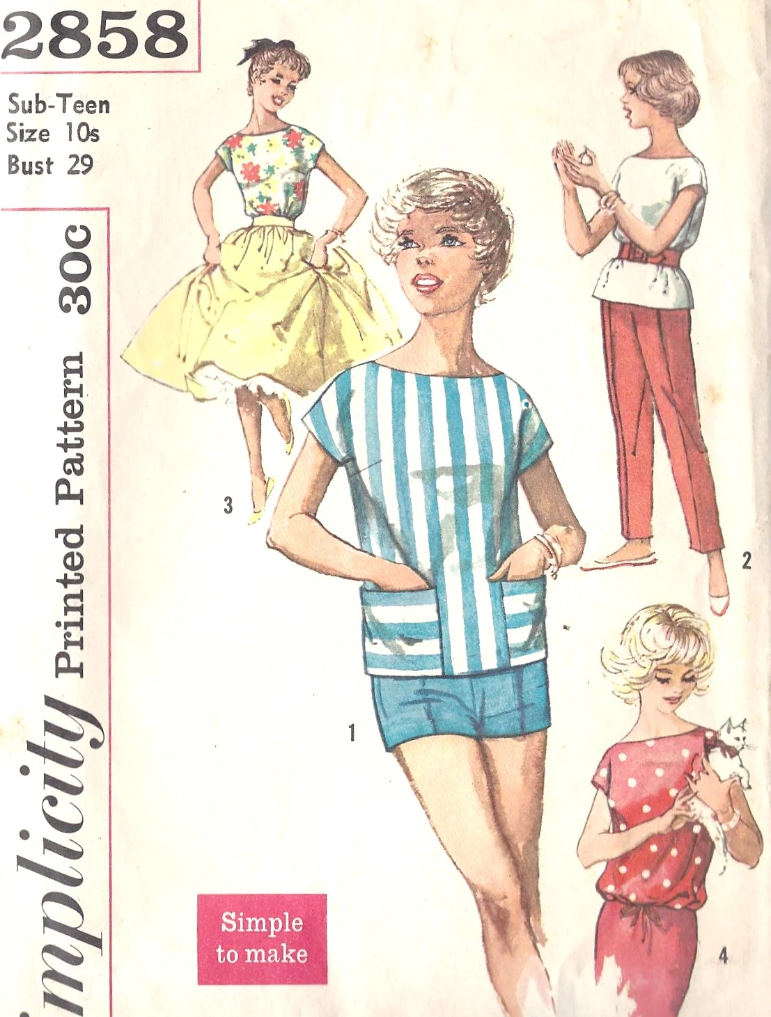 Simplicity 2858 A | Vintage Sewing Patterns | Fandom