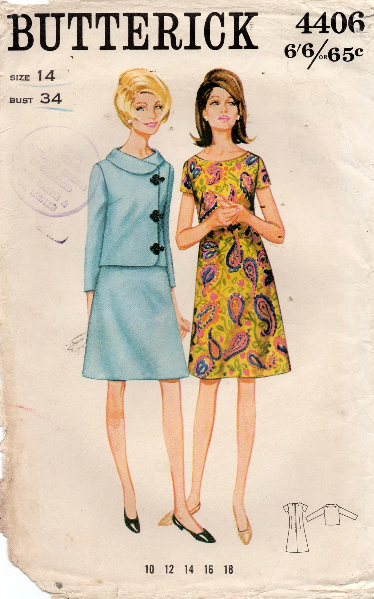 Butterick 4406 B | Vintage Sewing Patterns | Fandom