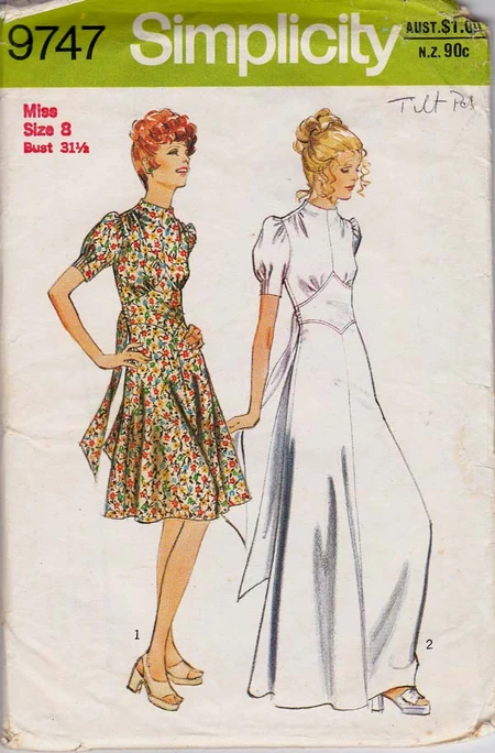 Simplicity 9747 A | Vintage Sewing Patterns | Fandom