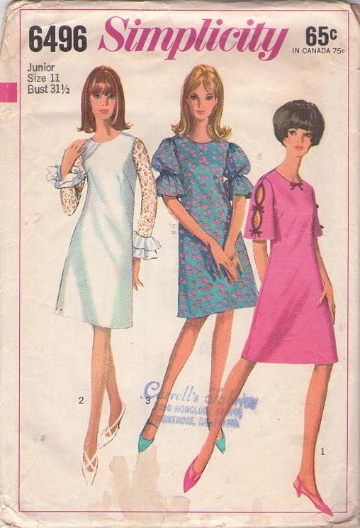 Simplicity 6496 | Vintage Sewing Patterns | Fandom