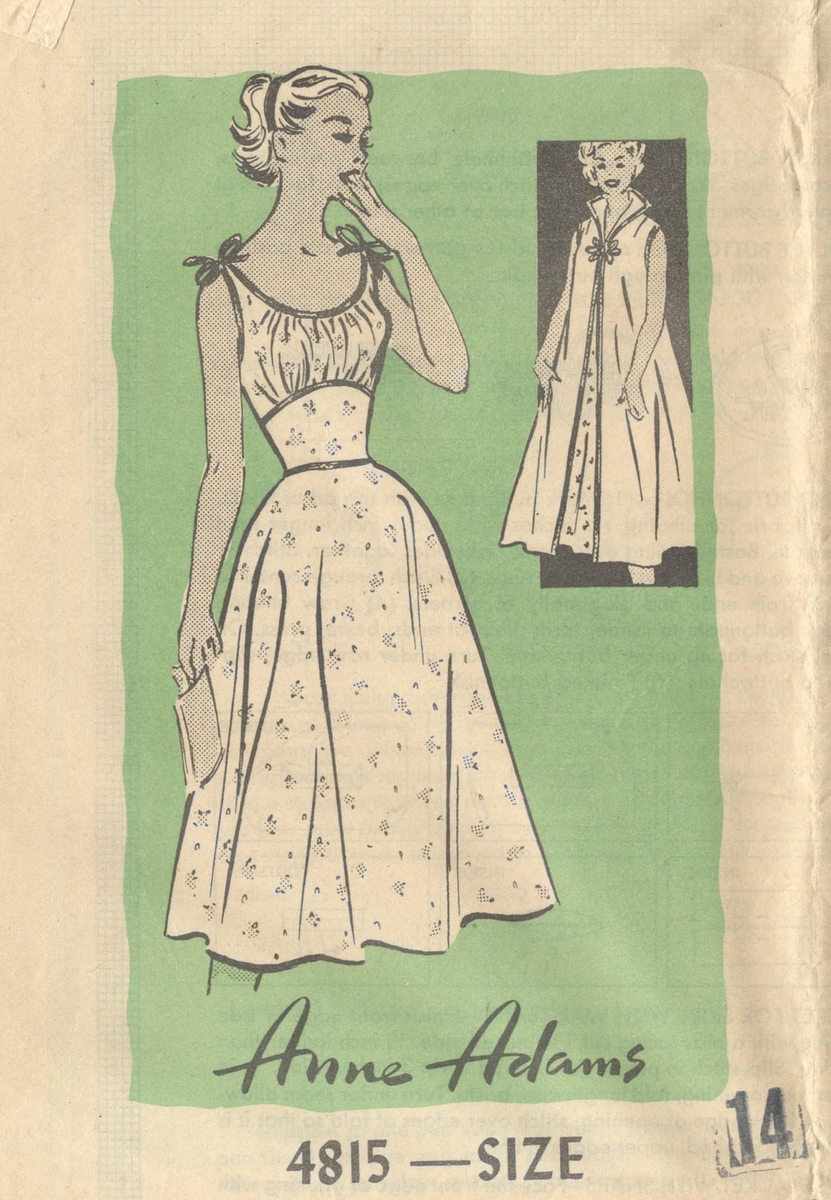 Anne Adams 4815 A | Vintage Sewing Patterns | Fandom