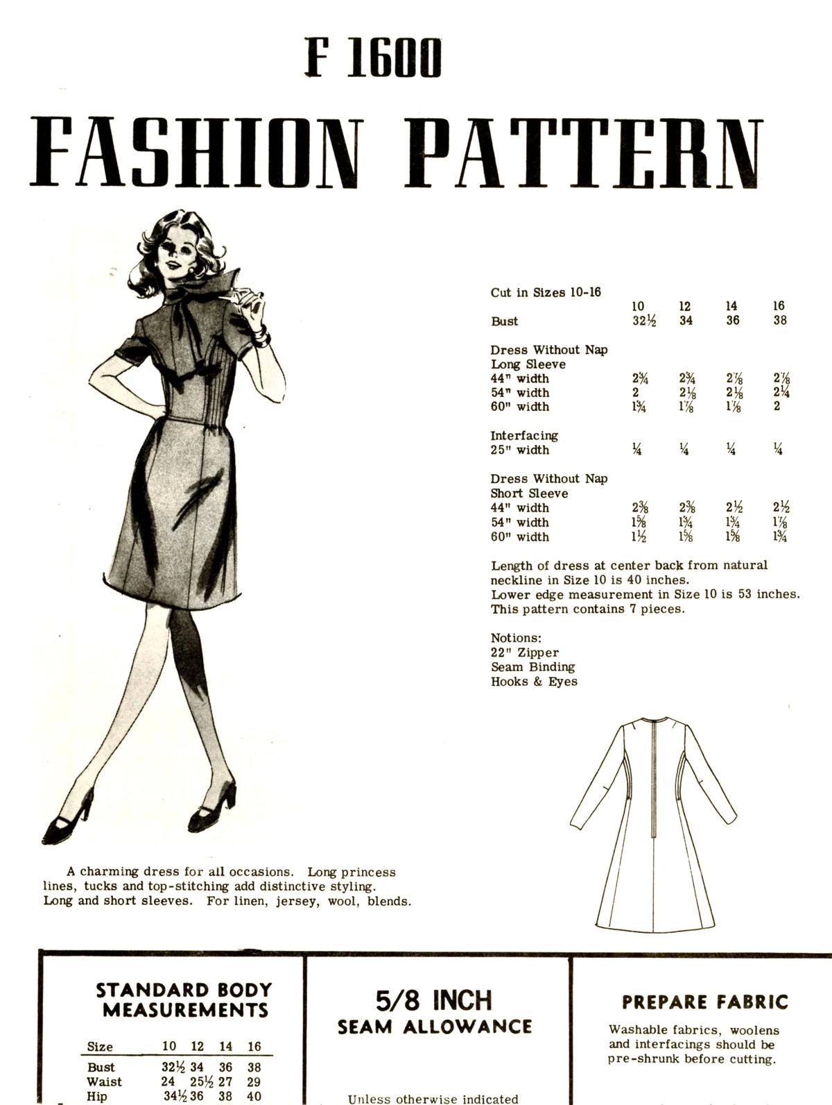 Mail Order F1600 | Vintage Sewing Patterns | Fandom