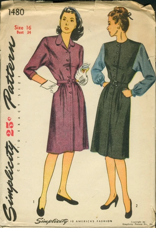 Simplicity 1480 | Vintage Sewing Patterns | Fandom