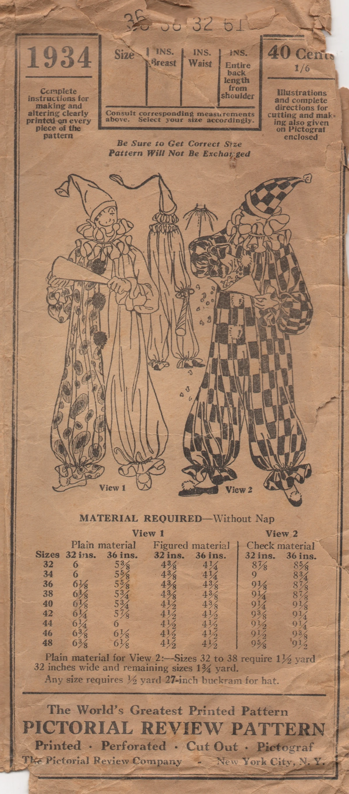 Pictorial Review 1934 | Vintage Sewing Patterns | Fandom